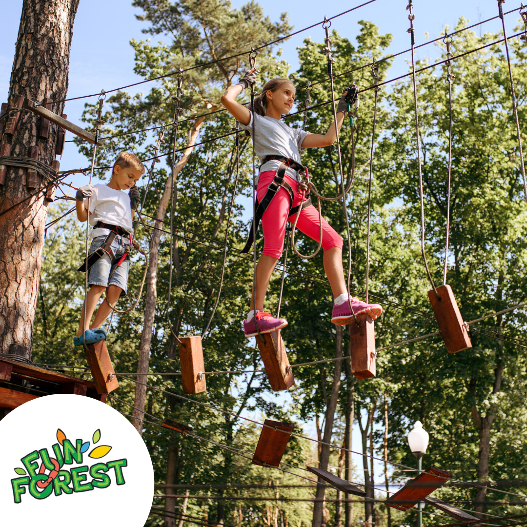 Parcours accrobranche à Fun Forest